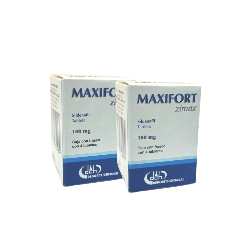 MAXIFORT ZIMAX (SILDENAFIL) 100 MG 4 TABLETAS OFERTA 2 CAJAS ...